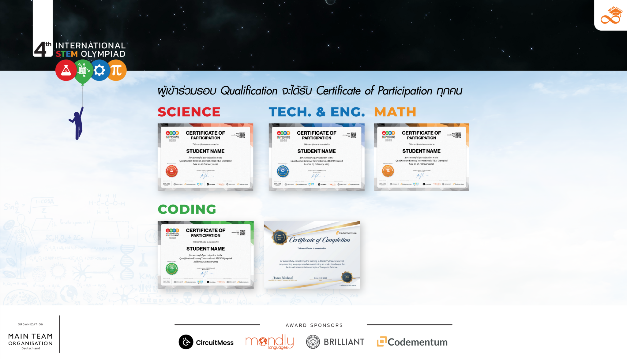 STEM Olympiad - META Knowledge ศูนย์รวมสนามสอบ ระดับนานาชาติ
