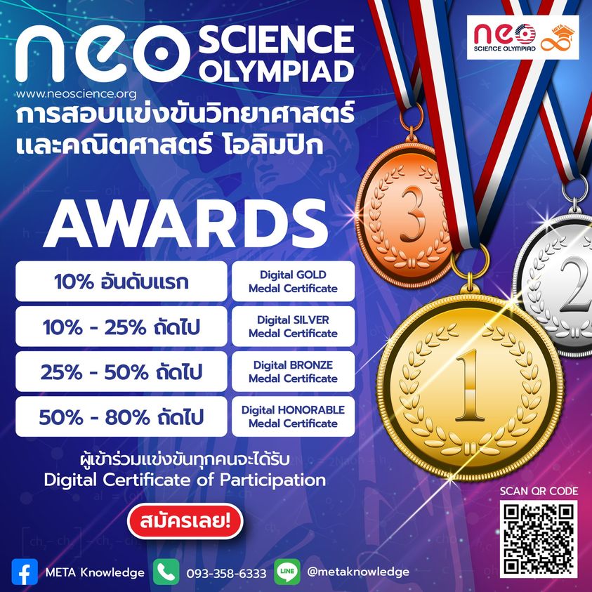 เกณฑ์การให้คะแนน NEO Science Olympiad 🚀การแข่งขันคณิตศาสตร์และ ...